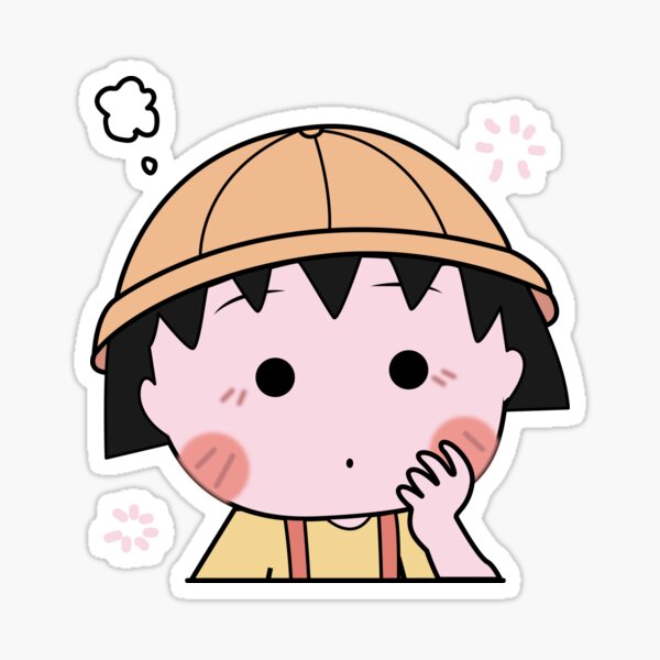 "Cute maruko chan " Sticker for Sale by Efka19 | Redbubble