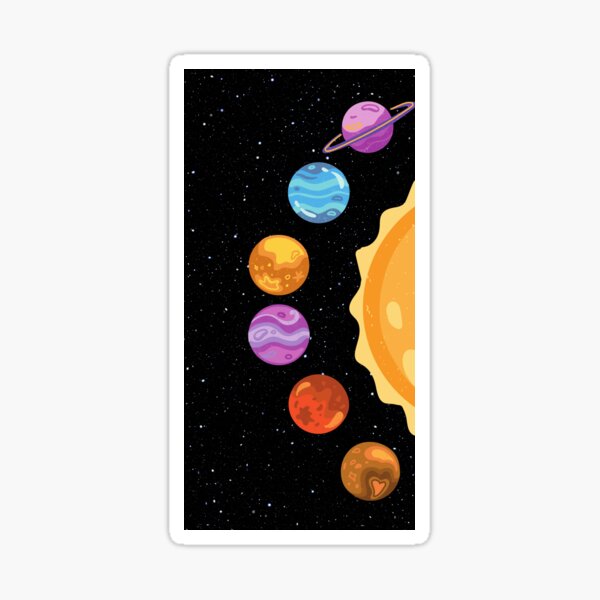 "Solar System" Sticker for Sale by hemika-m | Redbubble