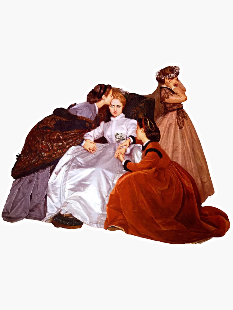 "The Hesitant Fiancee Sticker, Reluctant Bride, Female Rage Sticker ...