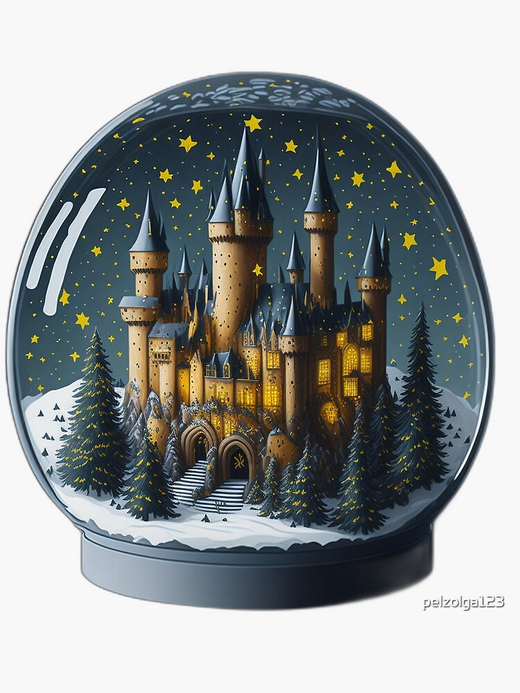 "Magical Castle Snow Globe Sticker" Sticker for Sale by pelzolga123 ...