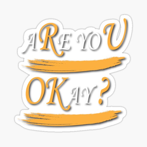 "R U OK ? " Sticker for Sale by DesignOnTshirt | Redbubble