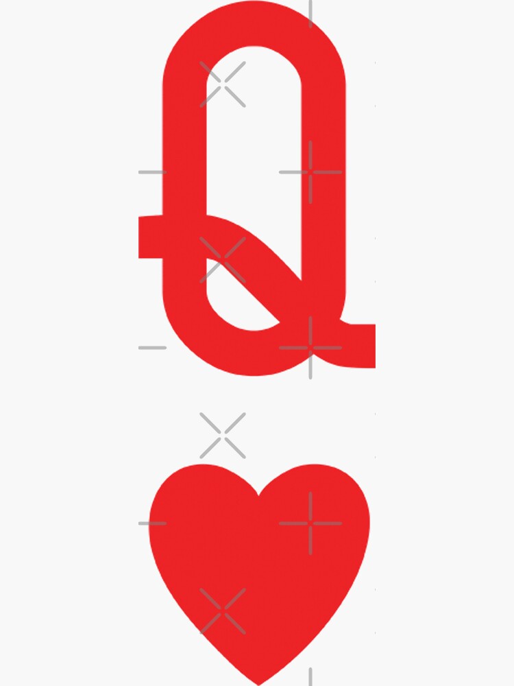 "Queen of Hearts" Sticker for Sale by savethetshirt | Redbubble