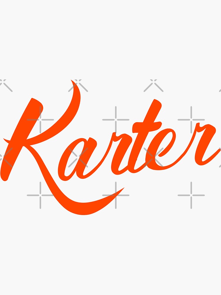 "Karter, name, color art" Sticker for Sale by Lifelovepositiv | Redbubble