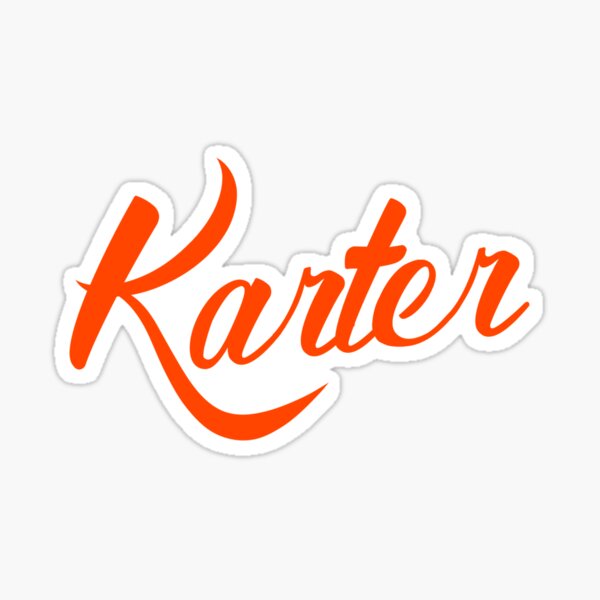 "Karter, name, color art" Sticker for Sale by Lifelovepositiv | Redbubble