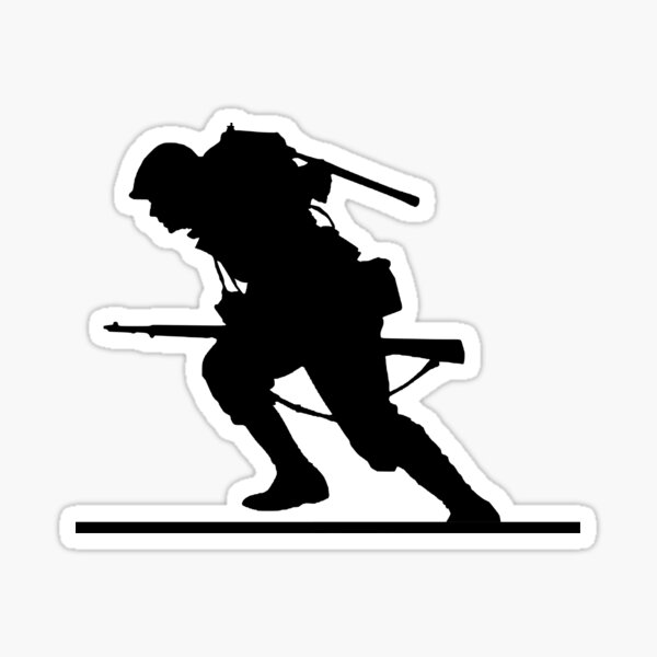 "World War II Soldier" Sticker by pdgraphics | Redbubble
