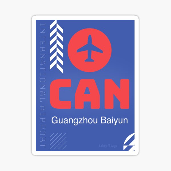 "CAN Guangzhou Baiyun airport" Sticker for Sale by Aviators | Redbubble