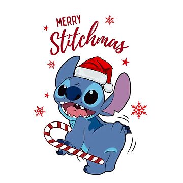"Merry Stitchmas Stitch fan art" Sticker for Sale by Scenic | Redbubble