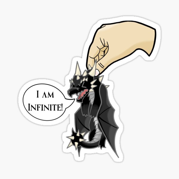 "I am infinite fourth wing tairn chibi dragon" Sticker for Sale by ...