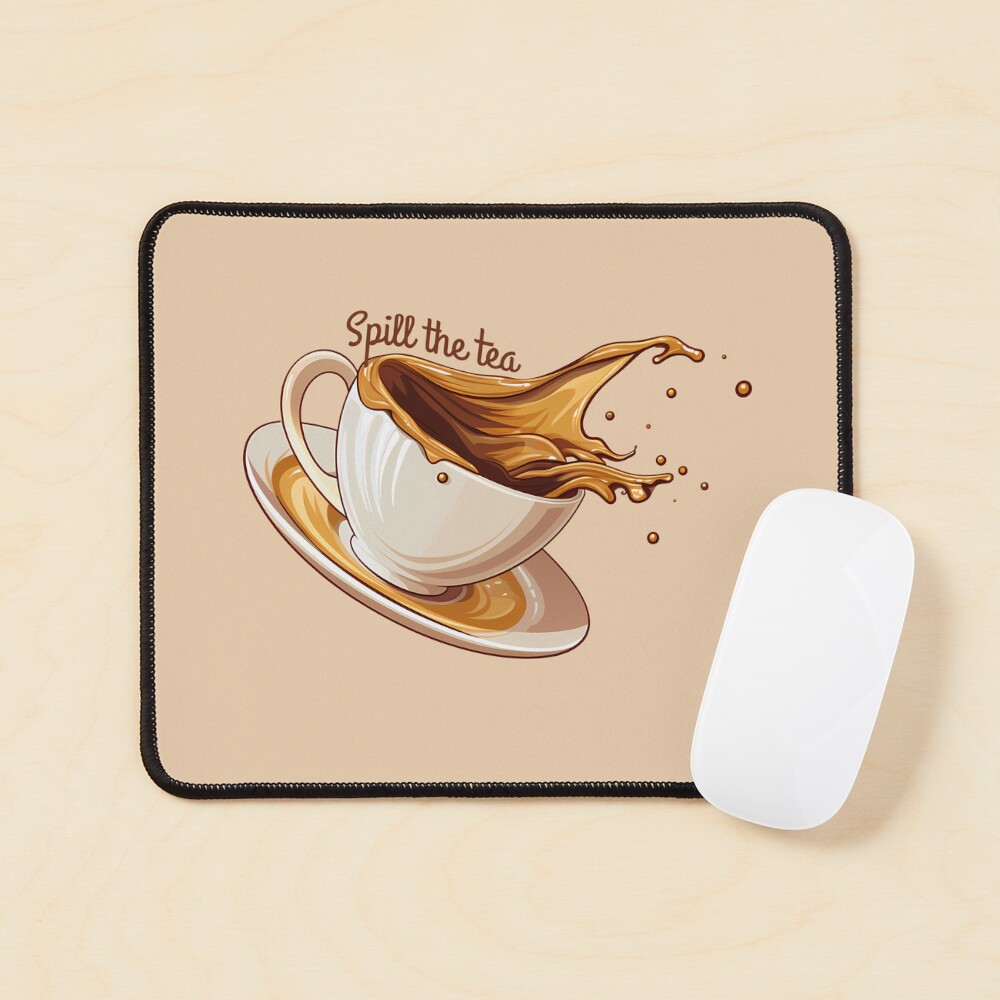 "Spill the Tea Teacup Typography " Sticker for Sale by meganohm | Redbubble