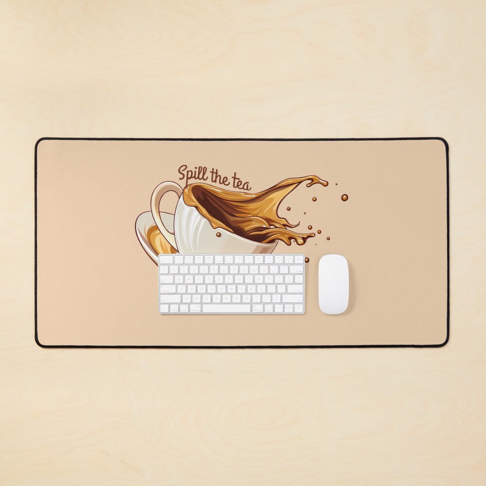 "Spill the Tea Teacup Typography " Sticker for Sale by meganohm | Redbubble