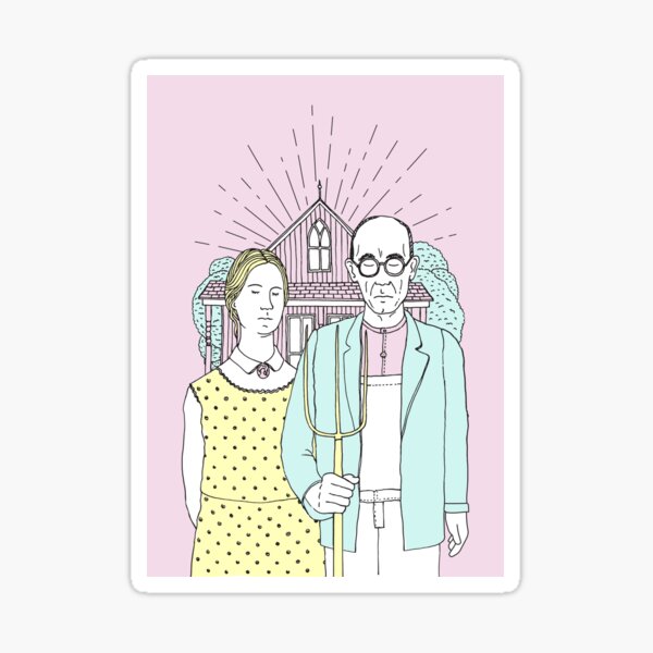 "American Gothic" Sticker by robertfarkas | Redbubble