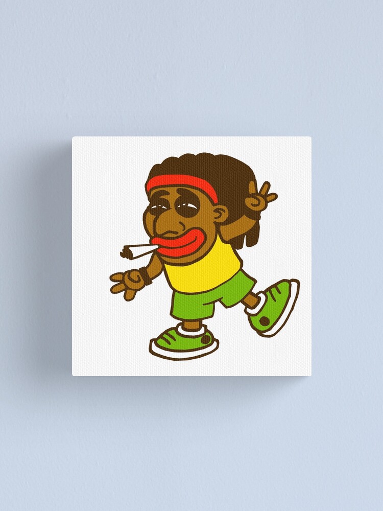 "cartoon rasta reggae afro boy" Canvas Print by huggymauve | Redbubble