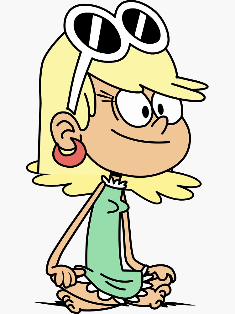"Leni Loud happy is sitting The Loud House" Sticker for Sale by ...