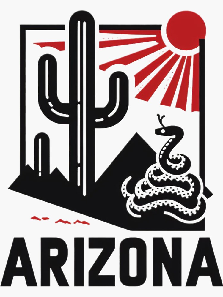 "Arizona logo" Sticker for Sale by Iskanderox | Redbubble