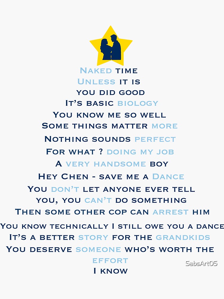 "Chenford Christmas " Sticker for Sale by SabsArt05 | Redbubble