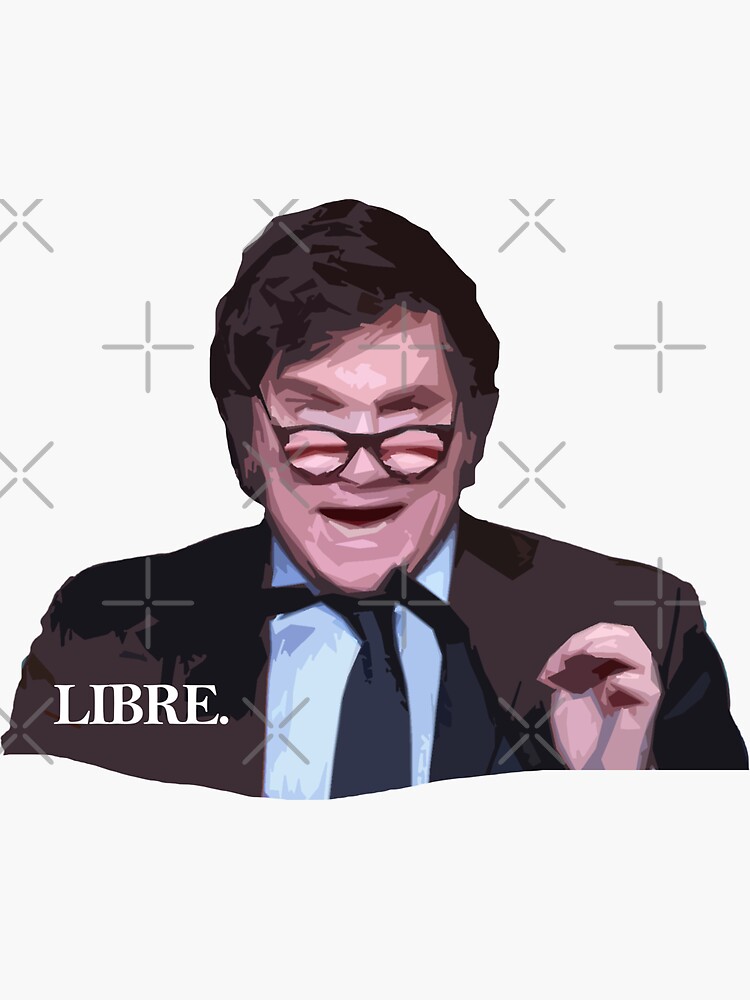 "MILEI ARGENTINA FREE sticker" Sticker by DeSaings | Redbubble