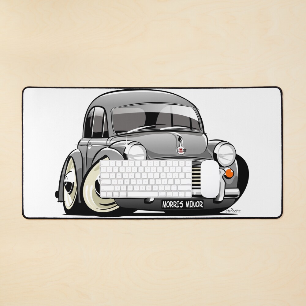 "Morris Minor 1000 saloon caricature - grey" Sticker for Sale by ...