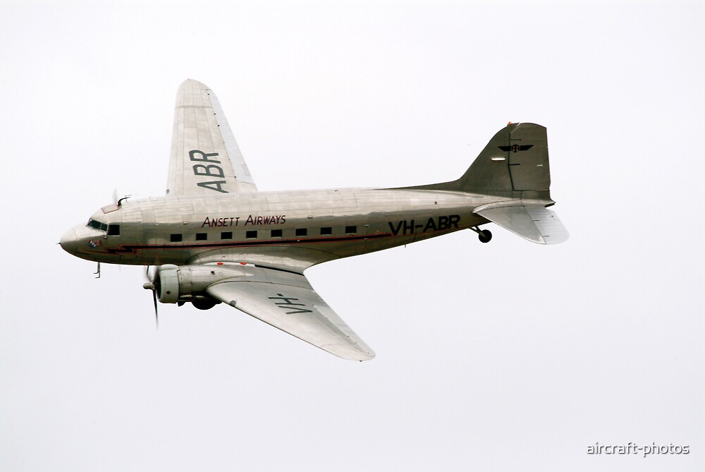 "ANSETT AIRWAYS DC-3" by aircraft-photos | Redbubble