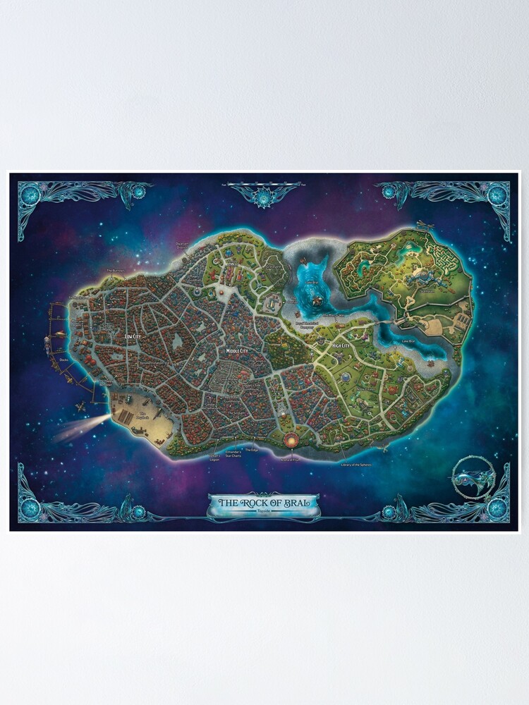 "Dungeons and Dragons Spelljammer: The Rock of Bral Map" Poster for ...