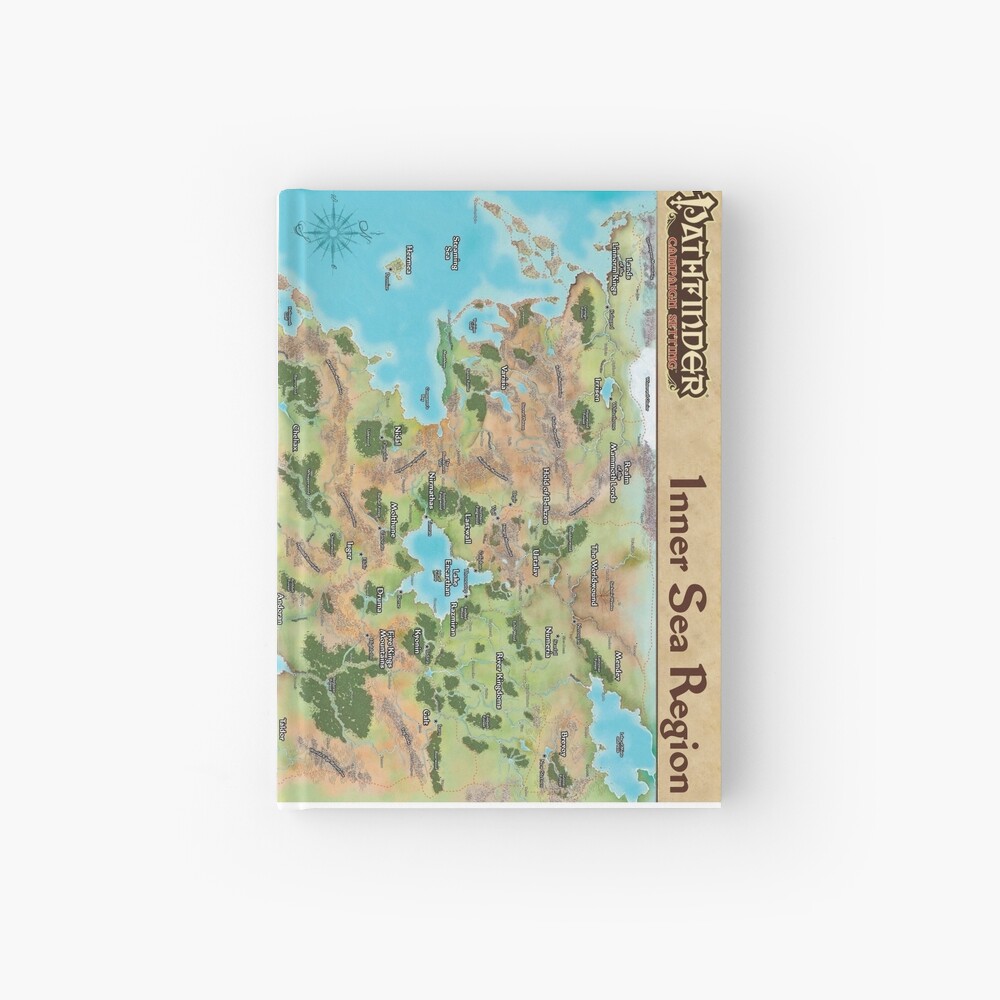 "Pathfinder: Golarion The Inner Sea Map" Canvas Print for Sale by ...