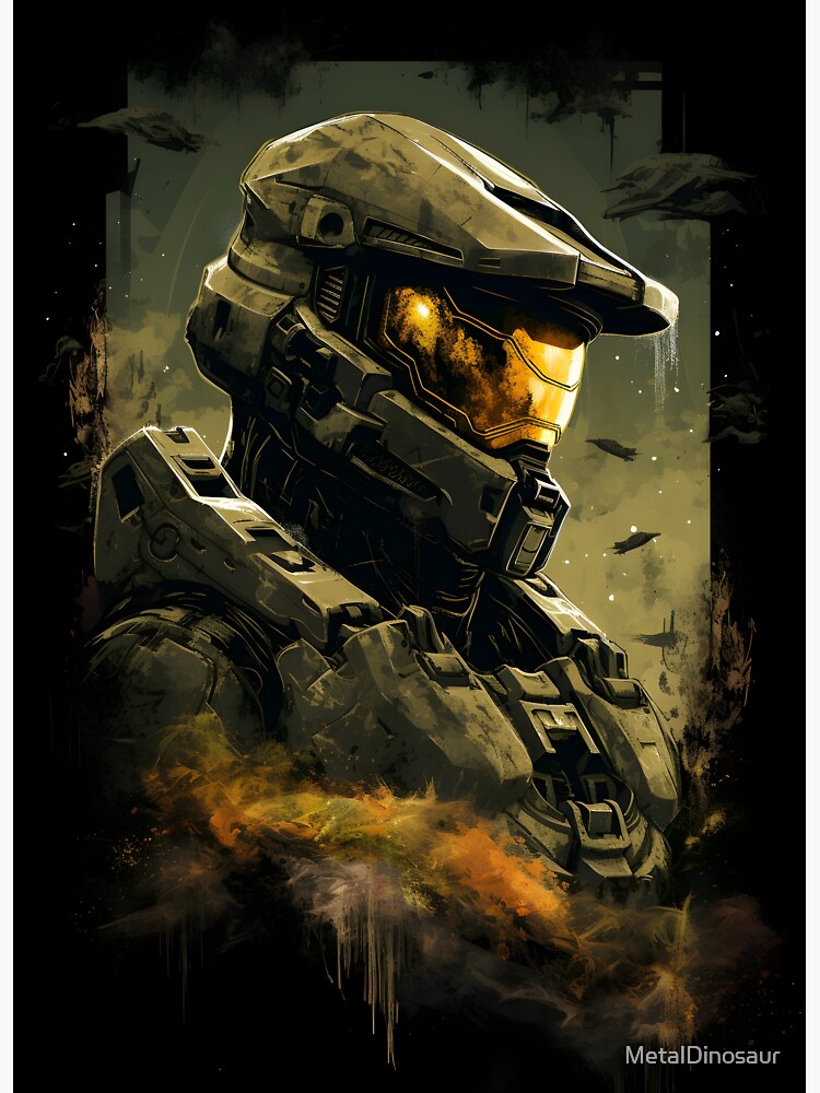 "Master Chief" Sticker for Sale by MetalDinosaur | Redbubble