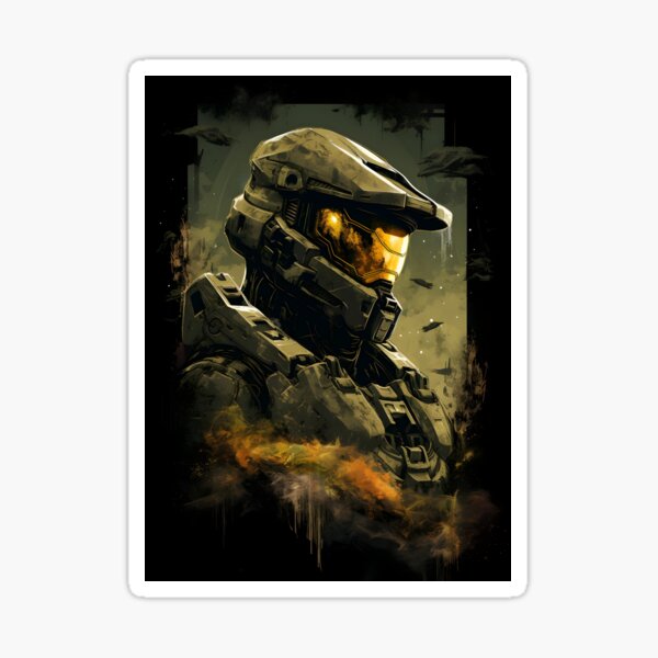 "Master Chief" Sticker for Sale by MetalDinosaur | Redbubble