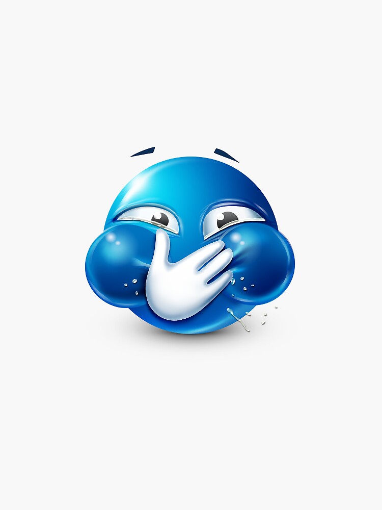 "Blue Emoji Meme" Sticker for Sale by savrh | Redbubble