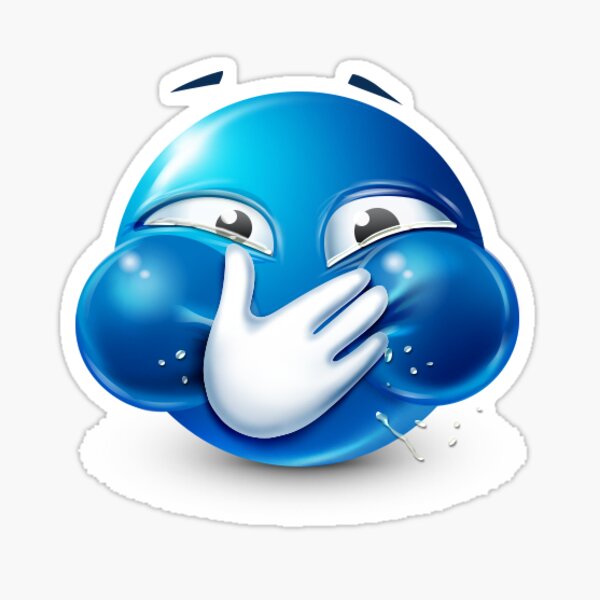 "Blue Emoji Meme" Sticker for Sale by savrh | Redbubble
