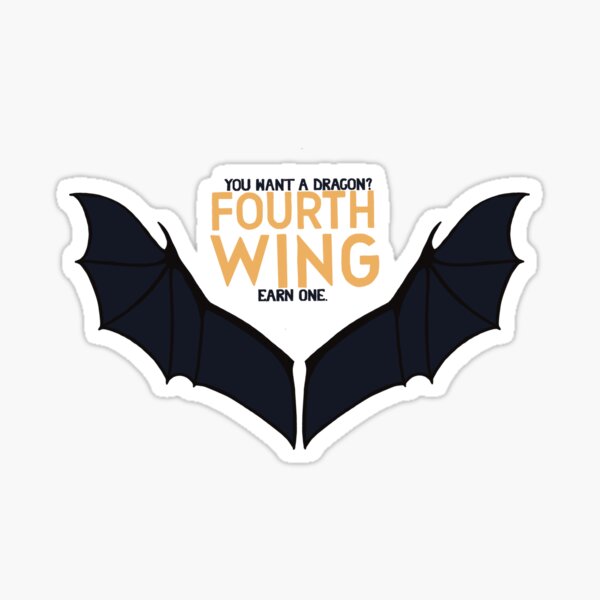 "Fourth wing graphic simple" Sticker for Sale by Cwstrutt | Redbubble