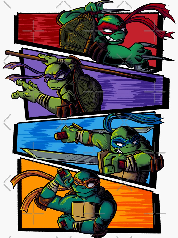 "TMNT IDW comic panel design" Sticker for Sale by RowanKnowlton | Redbubble
