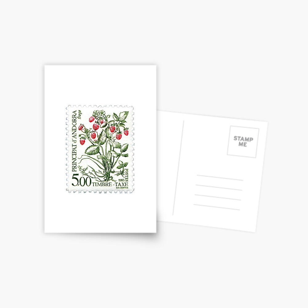 "Vintage Strawberry Postage Stamp" Sticker for Sale by pinkjellydragon ...