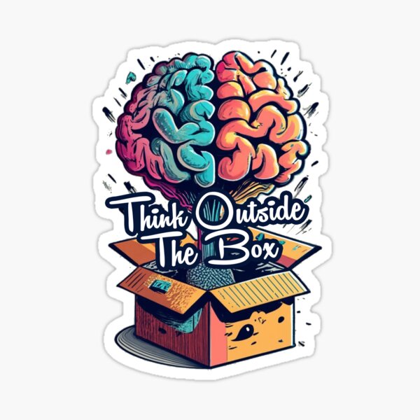"Think outside the box " Sticker for Sale by syedmaaz | Redbubble