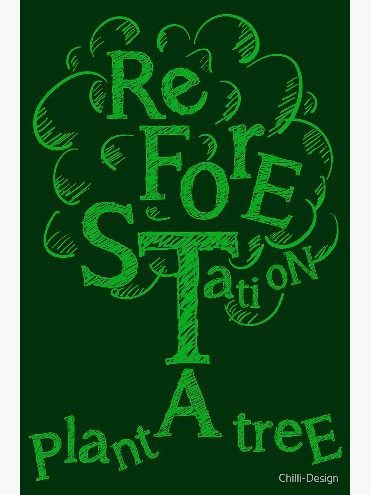 "Plant A Tree Reforestation Restore Natural Environment" Poster for ...