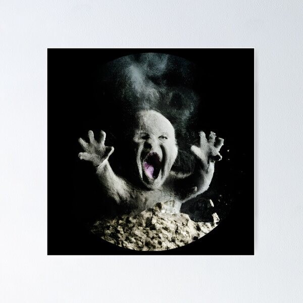 "Ash Baby / Screaming Baby Made of Ash" Poster for Sale by Borg219467 ...