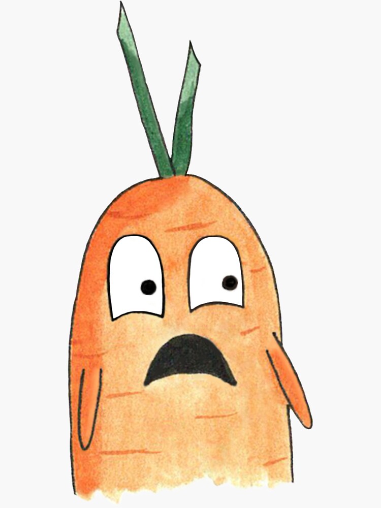 "Scared Carrot" Sticker for Sale by cheerypainting | Redbubble