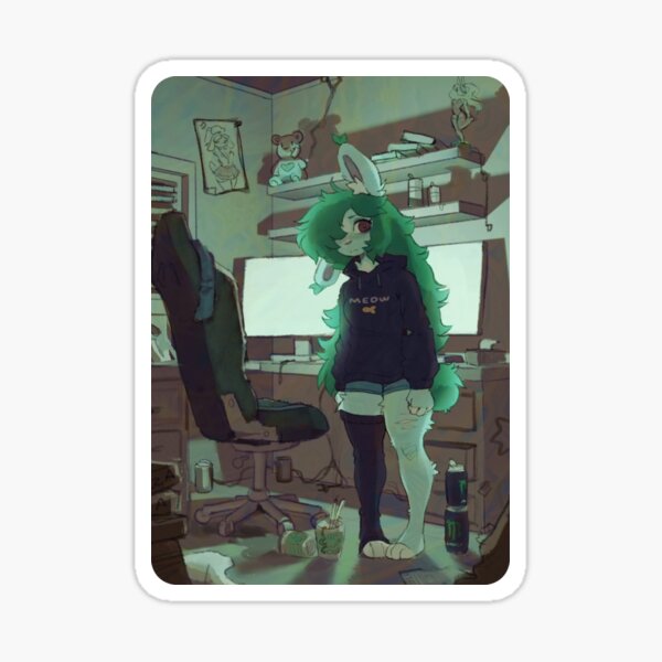 "NEET bunny" Sticker for Sale by waspsalad | Redbubble