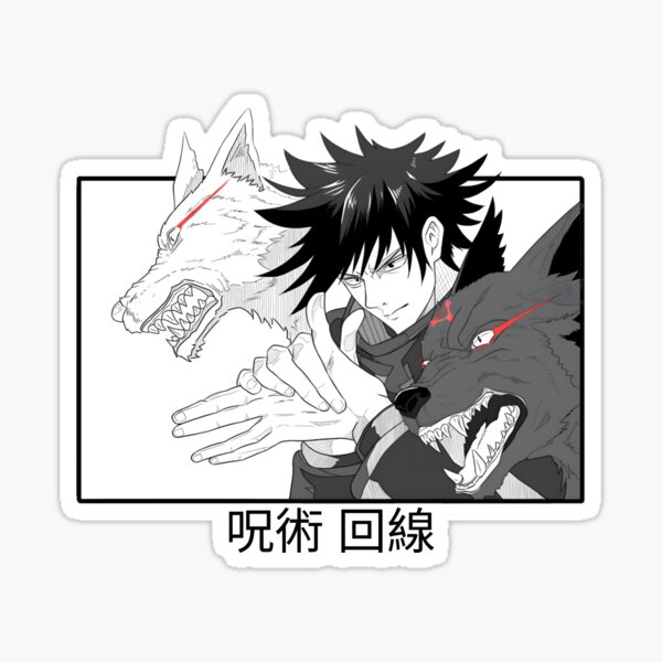 "ten shadows user manga" Sticker for Sale by Lunar-Cartoonis | Redbubble