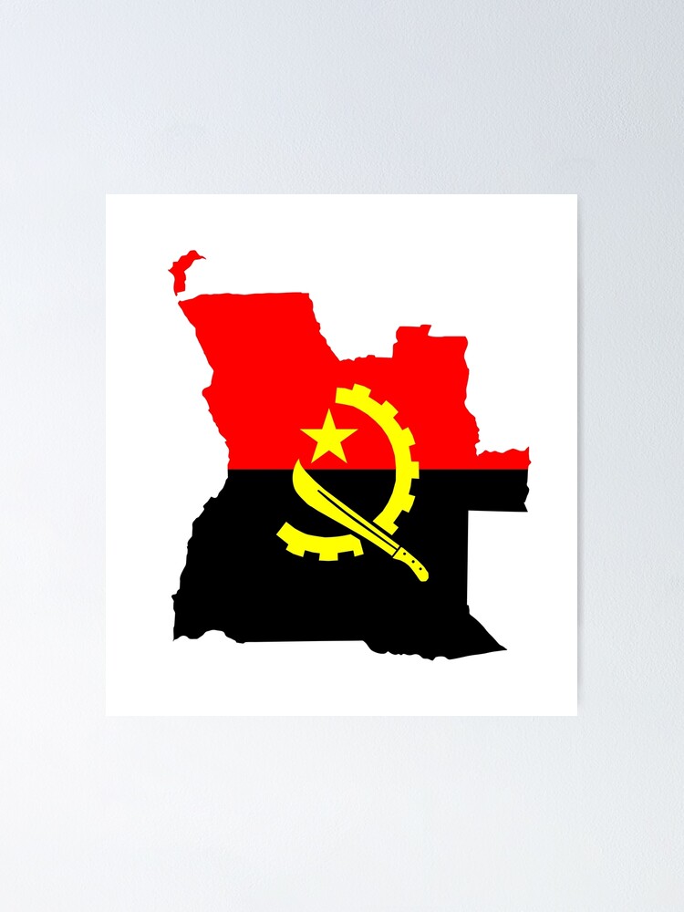 "angola flag map" Poster by tony4urban | Redbubble