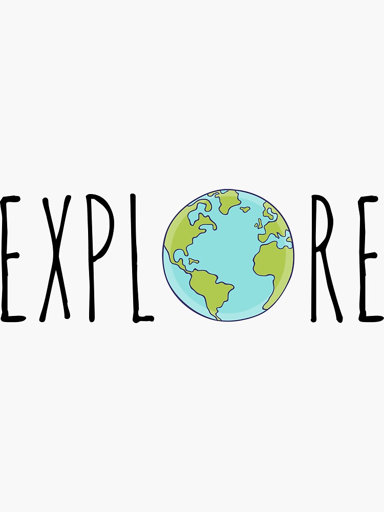 "Explore" Sticker for Sale by marcmediadesign | Redbubble