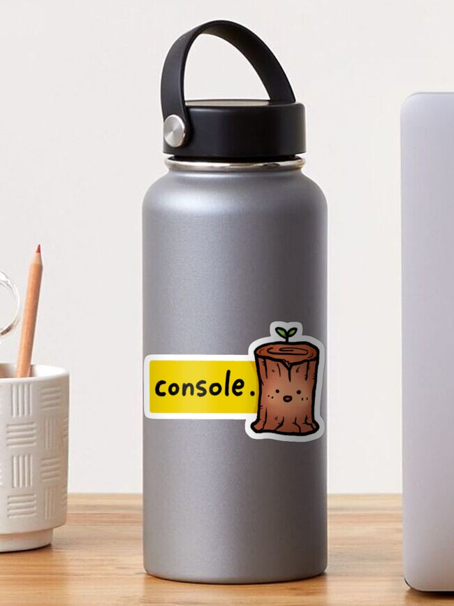 "Console Log Javascript Developer React JS Sticker" Sticker for Sale by ...
