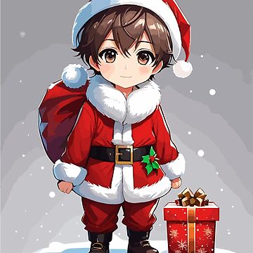 "Anime Boy Radiates Cheer in Santa Claus Costume, Ready to Share ...