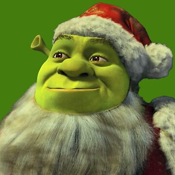 "Shrek as Santa" Sticker for Sale by AlbaGegunde | Redbubble