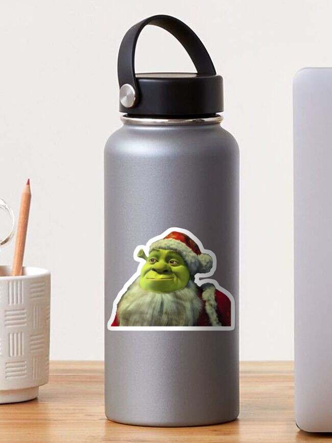 "Shrek as Santa" Sticker for Sale by AlbaGegunde | Redbubble