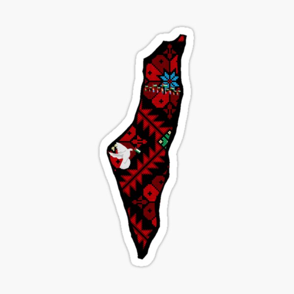 "Palestine map Free Palestine map traditional Art" Sticker for Sale by ...