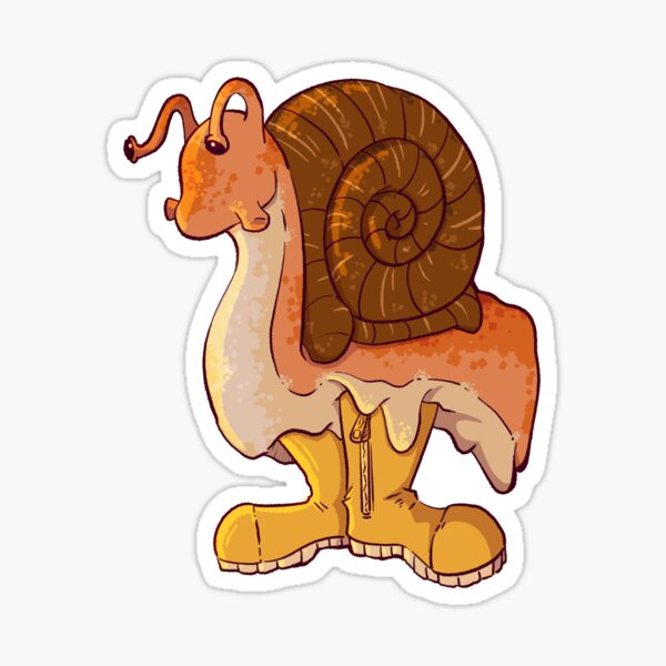 "Snoots (Snail boots)" Sticker for Sale by Artfromtheabyss | Redbubble