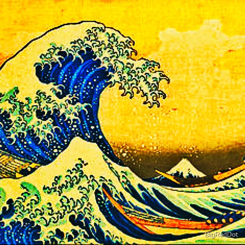 "Japanese tidal wave tsunami art" by BigRedDot | Redbubble