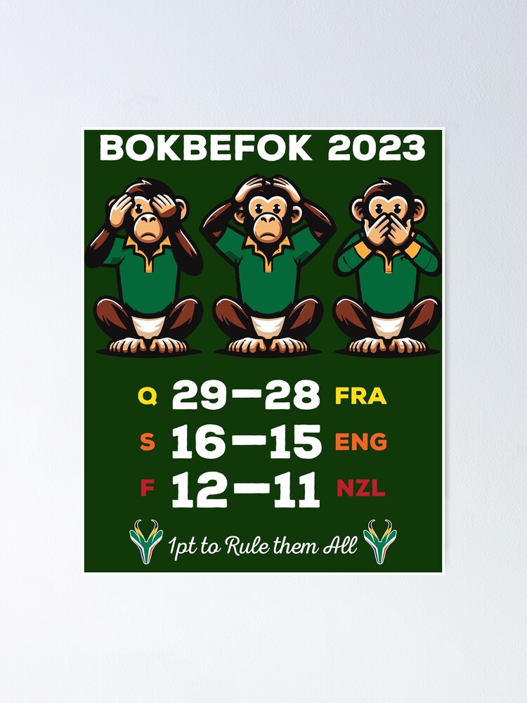 "Bokbefok Rugby Fans 2023 Funny | South African Monkeys | Afrikaans ...