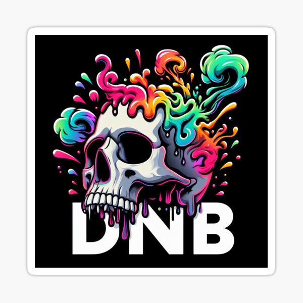 "A DNB SKULL" Sticker for Sale by Jmacc123 | Redbubble