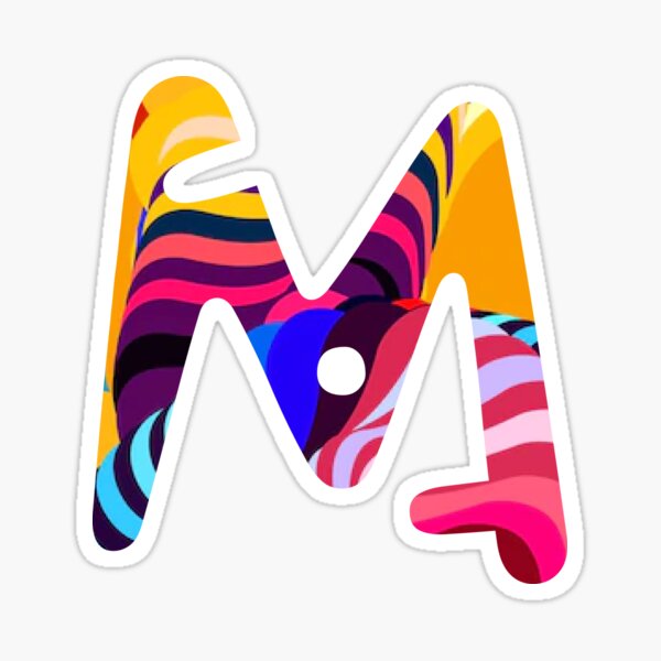 "Monogram Letter M" Sticker for Sale by CatCoconut-Art | Redbubble