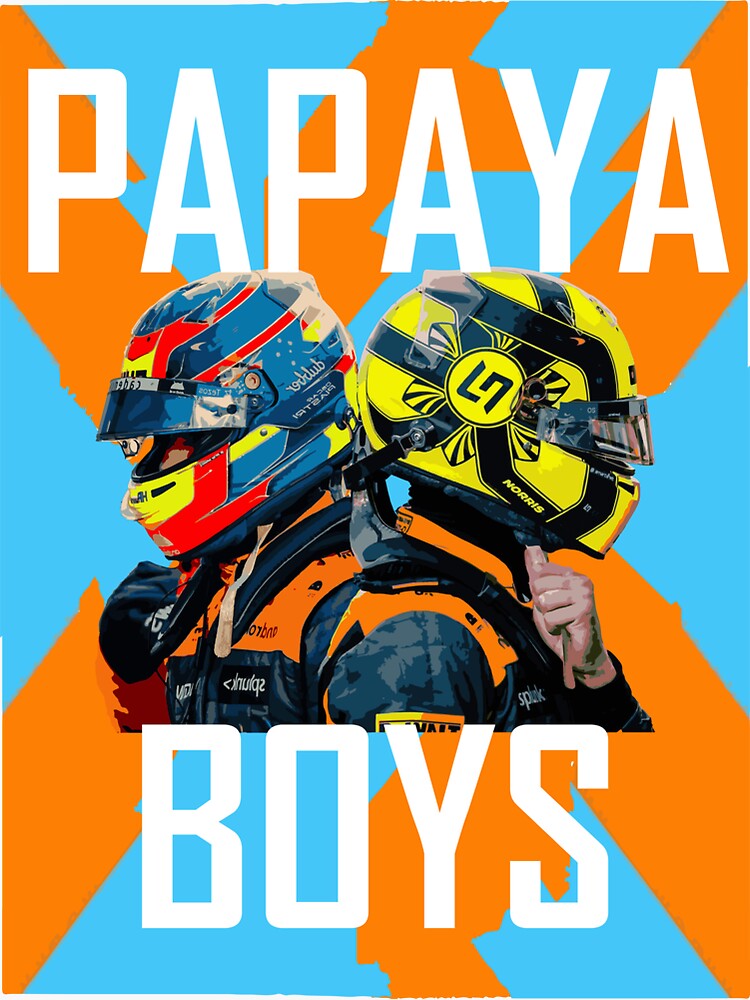 "Papaya Boys : Lando Norris and Oscar Piastri Mclaren F1 Team" Sticker ...